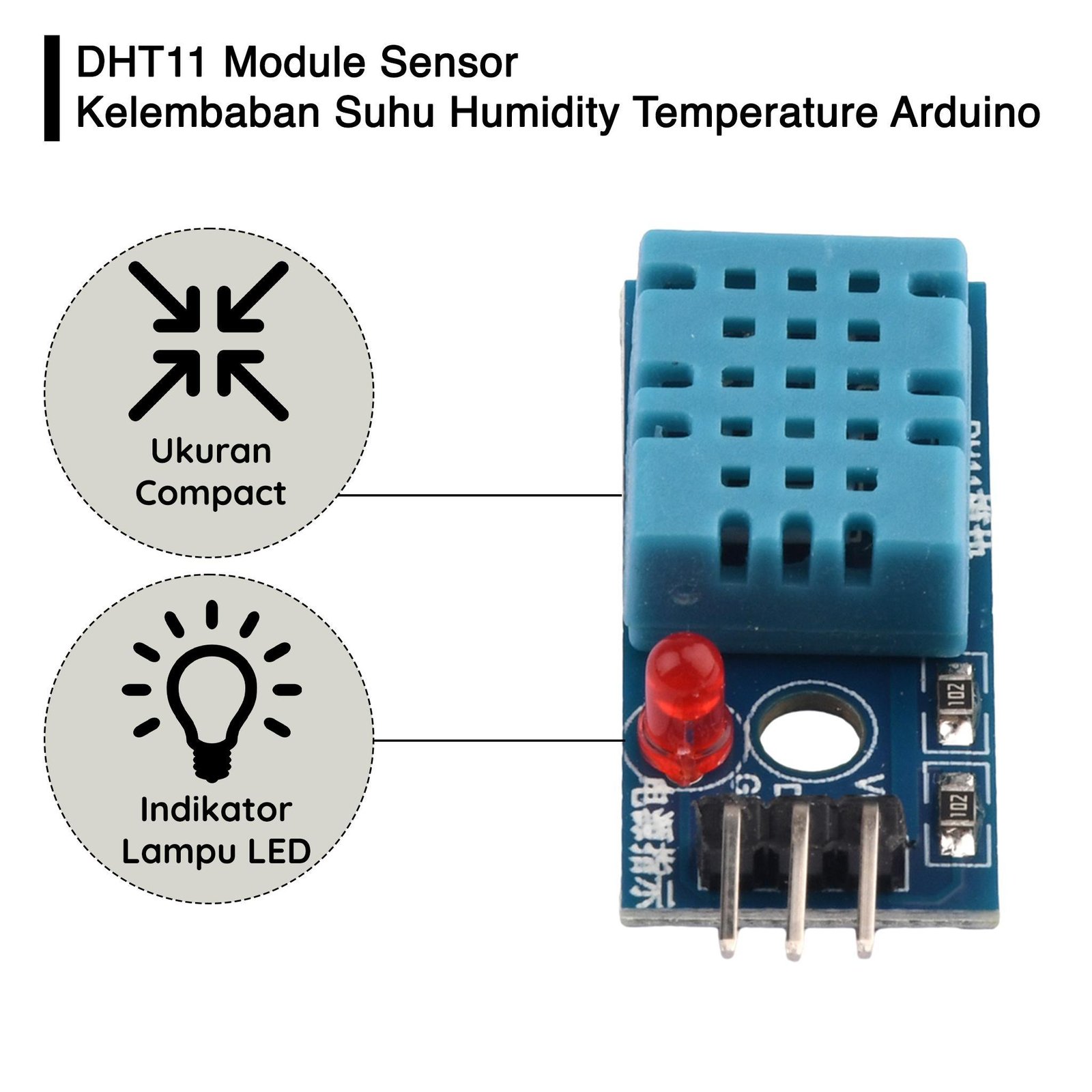 Jual DHT 11 DHT11 Module Sensor Kelembaban Suhu Humidity Temperature ...